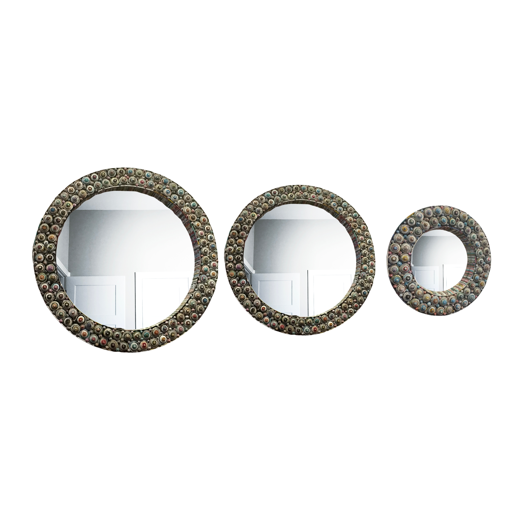 Round Mirror with Paper Magazine Frame | 3 Sizes Available – Casa ...